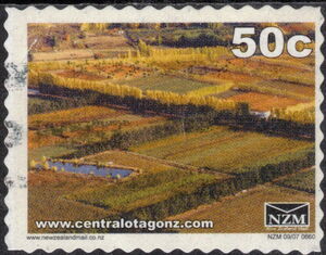 Stamp: Aerial View of Orchards (New Zealand: Private Post Offices(New ...
