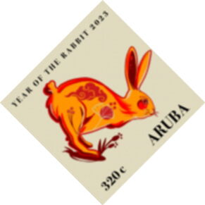 Stamp: Year of the Rabbit 2023 (Aruba(Year of the Rabbit 2023) Mi:AW ...