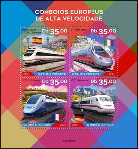 Známka: European High Speed Trains (Svatý Tomáš a Princův ostrov ...