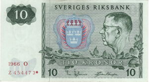 Banknote: 10 Kronor (Sweden(1963-1990 Issue) Wor:P-52b.1r
