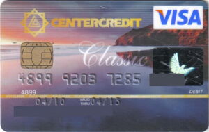 Bank Card: Classic (Bank Center Credit, KazakhstanCol:KZ-VI-0001.04