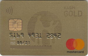 Bank Card: Kaspi GOLD (Kaspi Bank, KazakhstanCol:KZ-MC-0012.08