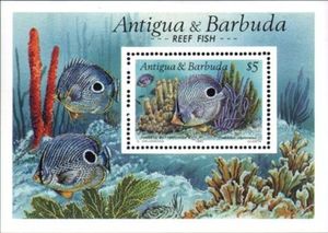 Stamp: Fish 1990 (2) (Antigua and Barbuda(Fish (1990)) Mi:AG BL179,Sn ...