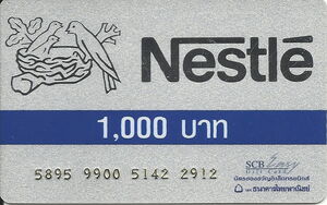Gift Card: Nestlé (SCB, Thailand(SCB Easy-Single) Col:TH-SCB-167