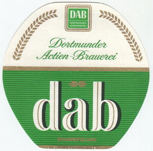Drink Label: DAB Export (Dortmunder Actien Brauerei, Germany, Federal ...