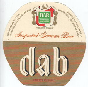 Drink Label: Dab (Dortmunder Actien Brauerei, Germany, Federal ...