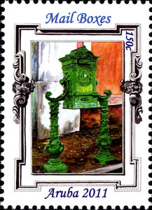 Stamp: Mailbox from Brazil (Aruba(Post) Mi:AW 609,Sn:AW 382i,Yt:AW 589 ...