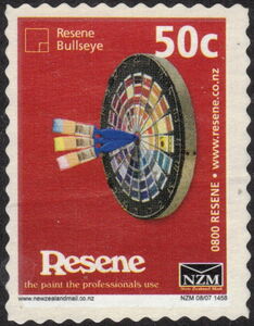 Stamp: "Bullseye" (New Zealand: Private Post Offices(New Zealand Mail ...