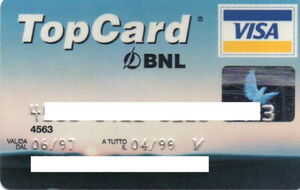 Bank Card: Bnl Top Card (BANCA NAZIONALE DEL LAVORO, ItalyCol:IT-VI-0188.02