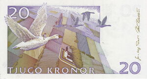 Banknote: 20 Kronor (Sweden(1997-2014 Issue) Wor:P-63a.1r