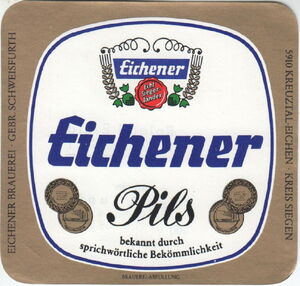 Drink Label: Eichener Pils (Gebr. Schweisfurth, Eichen, Germany ...