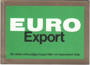Drink Label: Euro Export (Grosswald Brauerei, Eiweiler, Germany ...
