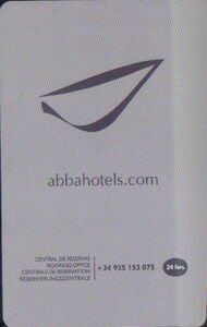 Tarjeta de hotel: Abba Hotels (Abba Hoteles, EspañaCol:ESP-16614