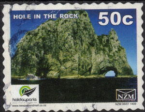 Stamp: Hole in the Rock (New Zealand: Private Post Offices(New Zealand ...