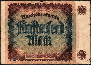 Banknote: 5,000 Mark (Deutschland(1922 4th Issue - Reichsbanknote ...