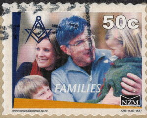 Stamp: Freemasons - Families (New Zealand: Private Post Offices(New ...