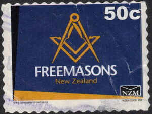 Stamp: Freemasons New Zealand Logo (New Zealand: Private Post Offices ...