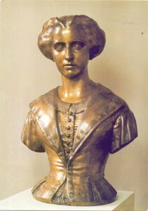 Postcard: French sculpture from 19th/20th c., Portrait of Mmr Cabet ...