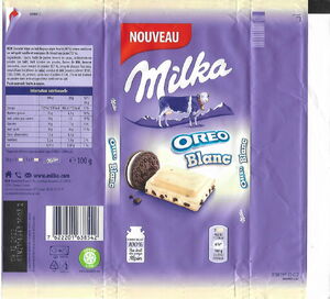 Chocolate Wrapper: Milka White Oreo (Mondelez France Confectionery ...