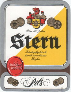 Drink Label: Stern Pils (Stern Brauerei, Germany, Federal RepublicCol ...