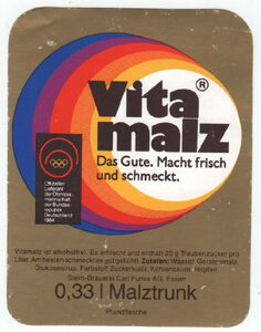 Drink Label: Vita Malz (Stern Brauerei, Germany, Federal RepublicCol:DE ...