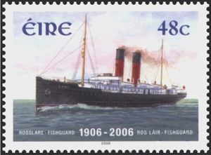 Stamp: Steamer “St. Patrick” (Ireland(Centenary of the Rosslare ...