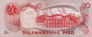 Banknote: 20 Piso (Philippines(1970's ND Second Issue, Bangko Sentral ...