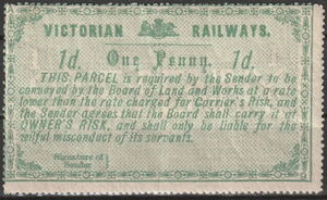 Stamp: Victorian Railways Parcel Stamp (Victoria(Victorian Railways ...