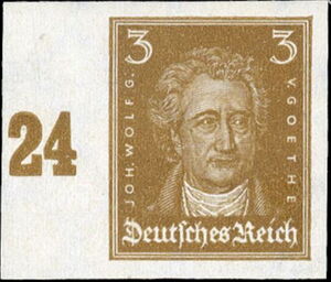 Stamp: Johann Wolfgang von Goethe (1749-1832), poet (German Realm ...