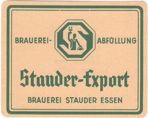 Drink Label: Stauder Export (Privatbrauerei Jakob Stauder, Germany ...