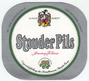 ドリンクラベル: Stauder Pils (Privatbrauerei Jakob Stauder, ドイツCol:DE-BEER-027596