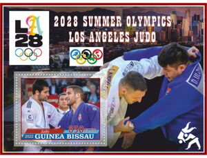 Stamp: Sports Summer Olympics 2028 in Los Angeles Judo (Guinea-Bissau ...