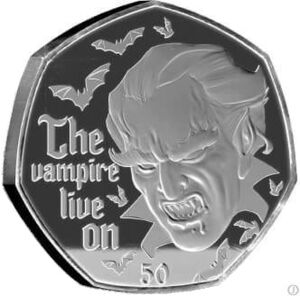 Coin: 50 Pence (Dracula - Silver Dark) (Gibraltar(2022 - 125th anniv ...