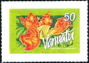 Stamp: Spathodea campanulata (Vanuatu(Definitives for Domestic Mail ...