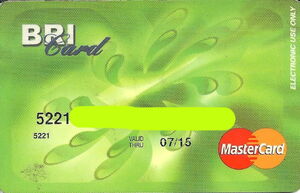 Cartões de bancos: BRI Card (PT Bank Rakyat Indonesia, IndonésiaCol:ID ...