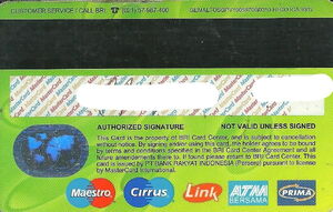 Cartões de bancos: BRI Card (PT Bank Rakyat Indonesia, IndonésiaCol:ID ...