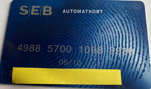 Bank Card: SEB Automatkort (Nordbanken, SwedenCol:SE-GM-0016