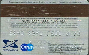 Bank Card: Credicard Corporate (Credicard, BrazilCol:BR-MC-0130