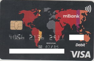 Bank Card: Visa Debit (BRE Bank SA/MultiBank/mBank, PolandCol:PL-VI-0288.03