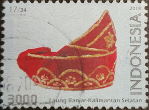 Stamp: Laung Banjar Kalimantan Selatan 17/34 (Indonesia(Hats and ...