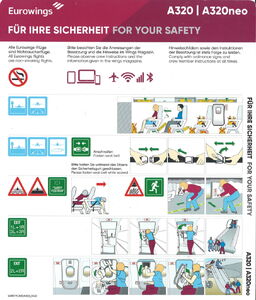 Safety Card: A320/A320neo (Eurowings, Germany, Federal RepublicCol:EWG ...