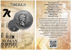 Coin: 5 Dollars (Roman Empire 10 - Tiberius) (Cook Islands(2021~Today ...