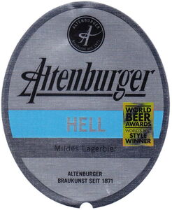 Drink Label: Altenburger Hell (Altenburger Brauerei, Germany, Federal ...