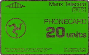 Phonecard: Manx Telecom Logo 20U (Manx Telecom, Isle of Man(Landis ...
