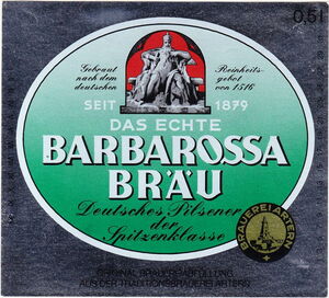 Štítok z nápoja: Barbarossa Brau (Brauhaus Barbarossa GmbH, NemeckoCol ...