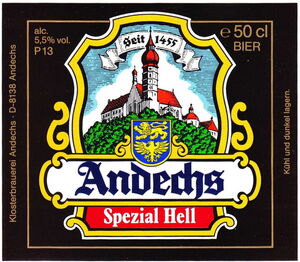 Drink Label: Andechs Spezial Hell (Klosterbrauerei Andechs, Germany, Federal RepublicCol:DE-BEER ...