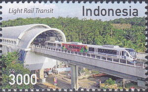 Stamp: Light Rail Transit (IndonesiaMi:ID 3398,Yt:ID 2898