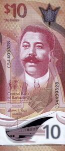 Banknote: 10 Dollars (Barbados(2022 "Vertical Polymer" Issue) Wor:P-82