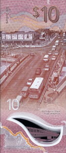 Banknote: 10 Dollars (Barbados(2022 "Vertical Polymer" Issue) Wor:P-82