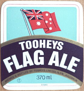 ฉลากเครื่องดื่ม: Tooheys Flag Ale (Tooheys, ออสเตรเลียCol:AU-BEER-000340